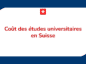 Le classement des 7 meilleures universités en Suisse en 2024