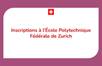 Inscriptions à École Polytechnique Fédérale de Lausanne
